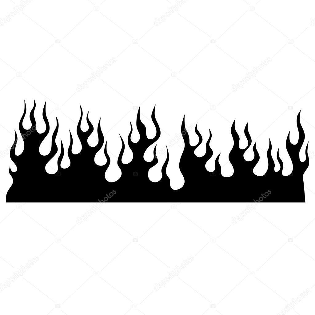 Tribal Flames Stencil