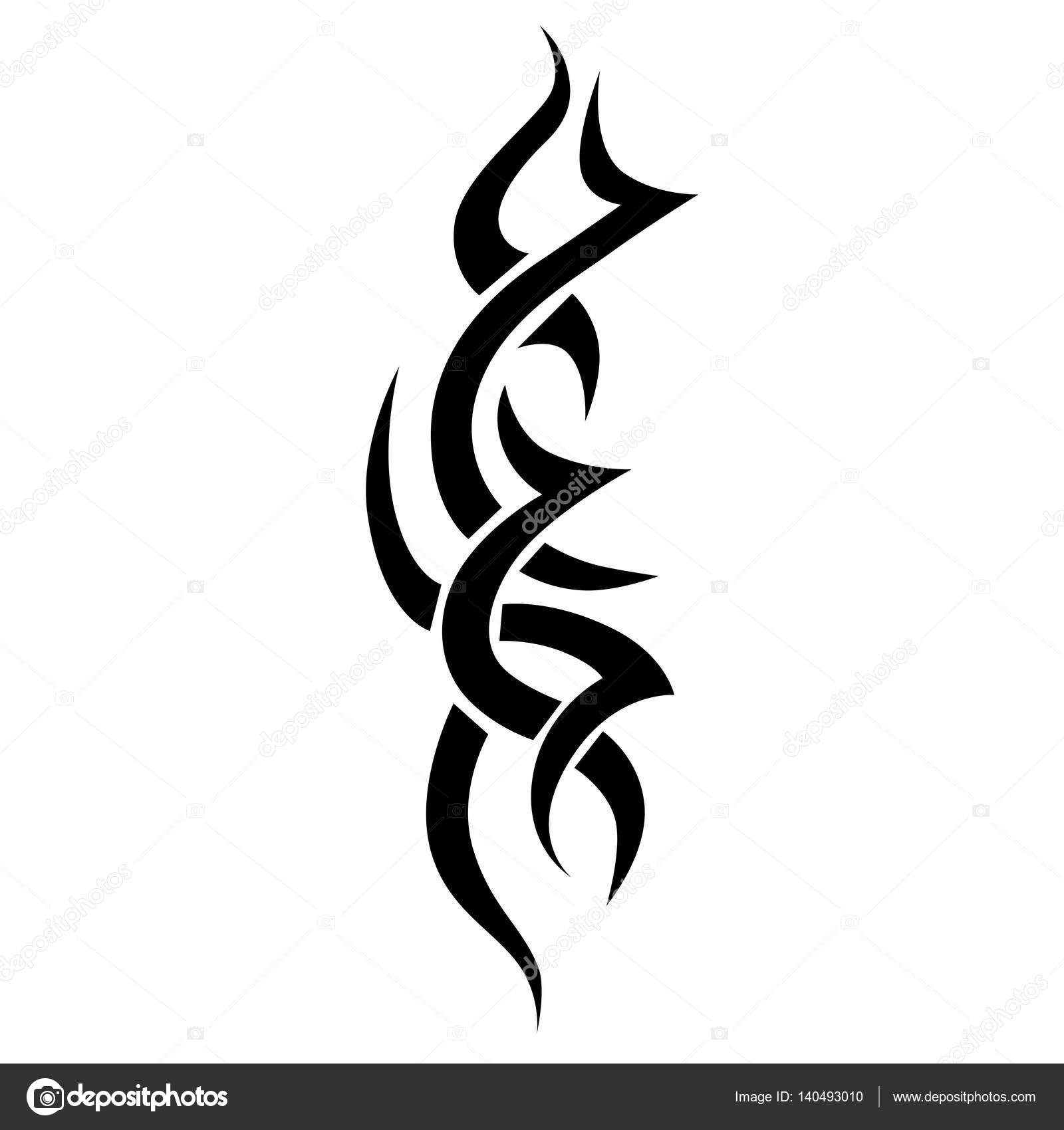 Elemento de diseño de tatuajes tribales — Vector de stock © 1rudvi ...