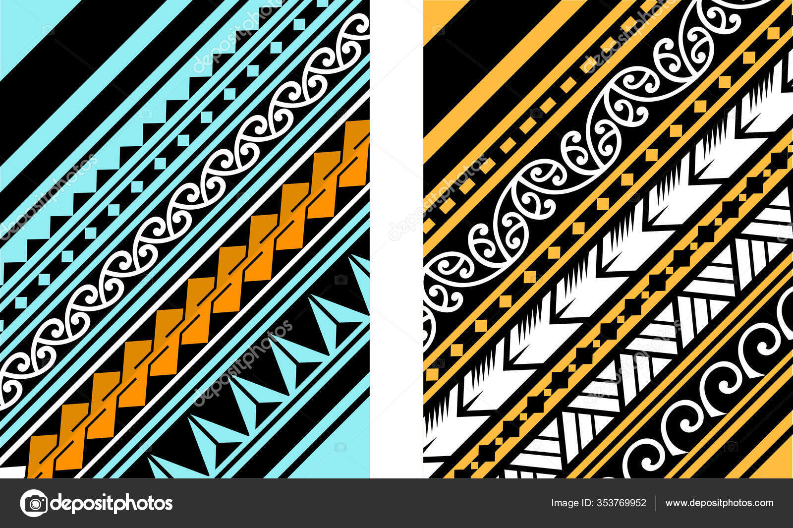 Samoan Digital Paper Vector Polynesian Pattern Print Pattern Scrapbook ...