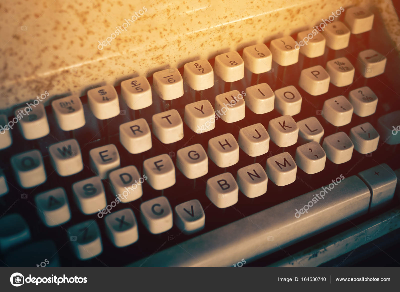 Antique Typewriter. Vintage Typewriter Machine Closeup Stock Photo by ...
