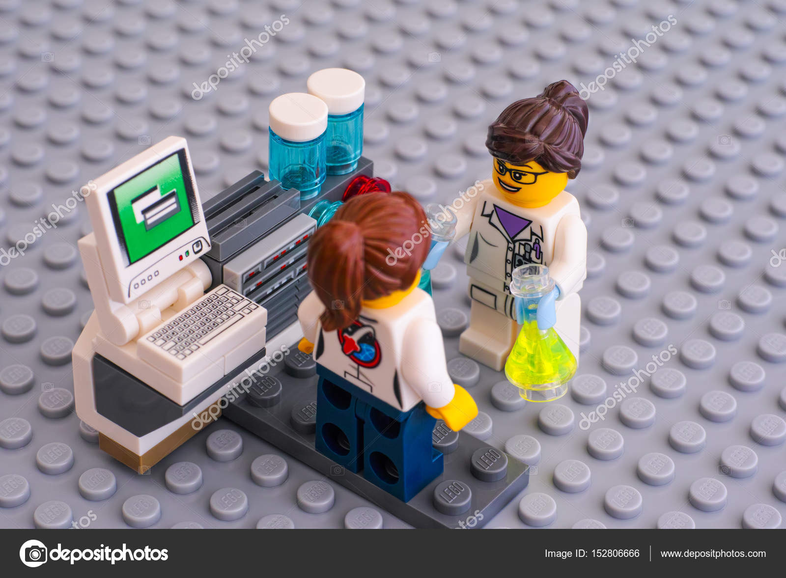 Lego scientists near laboratory computer – Stock Editorial Photo ...