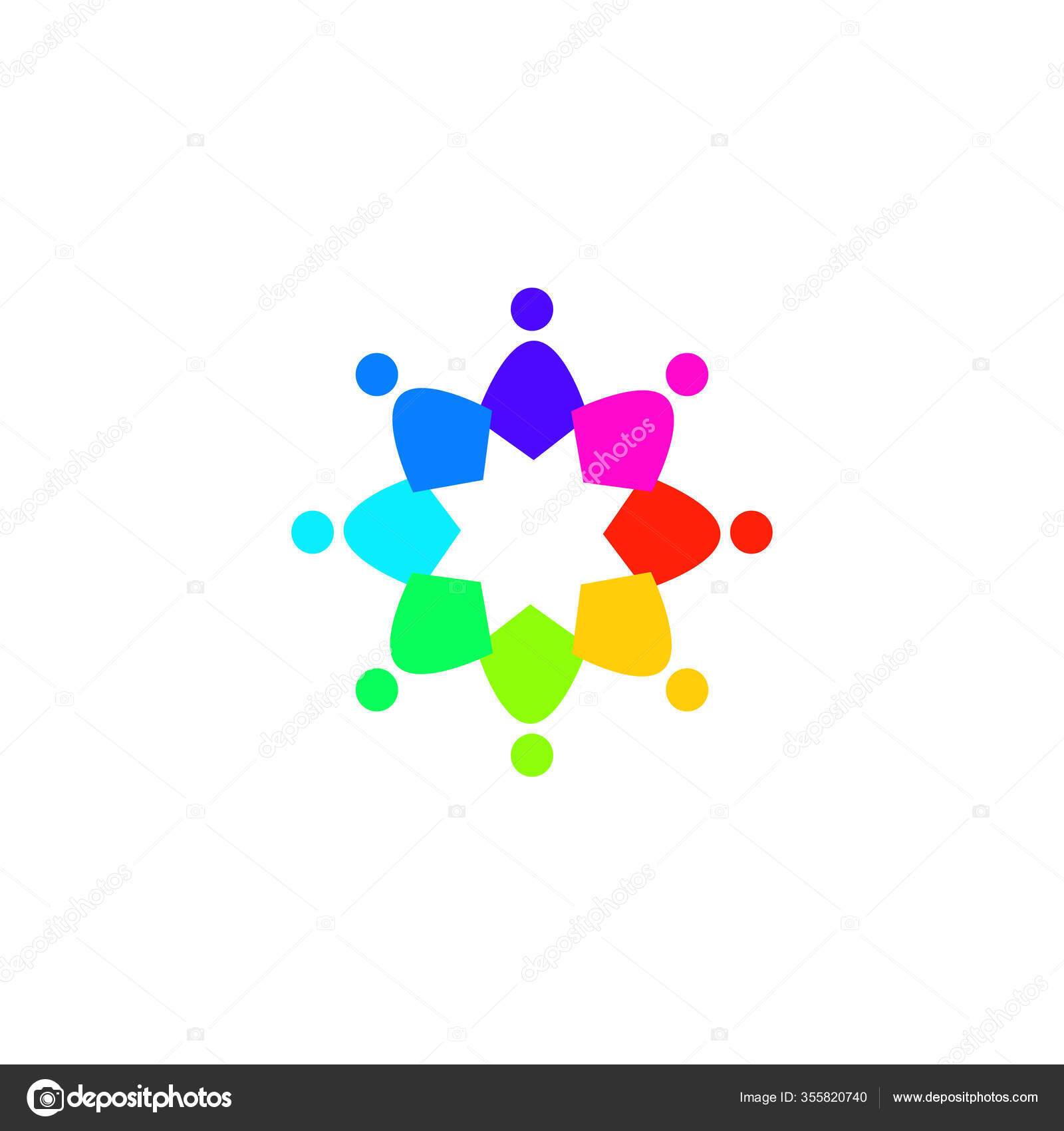 Design People Colorful Sign Symbol White Stock Vector Image by ...