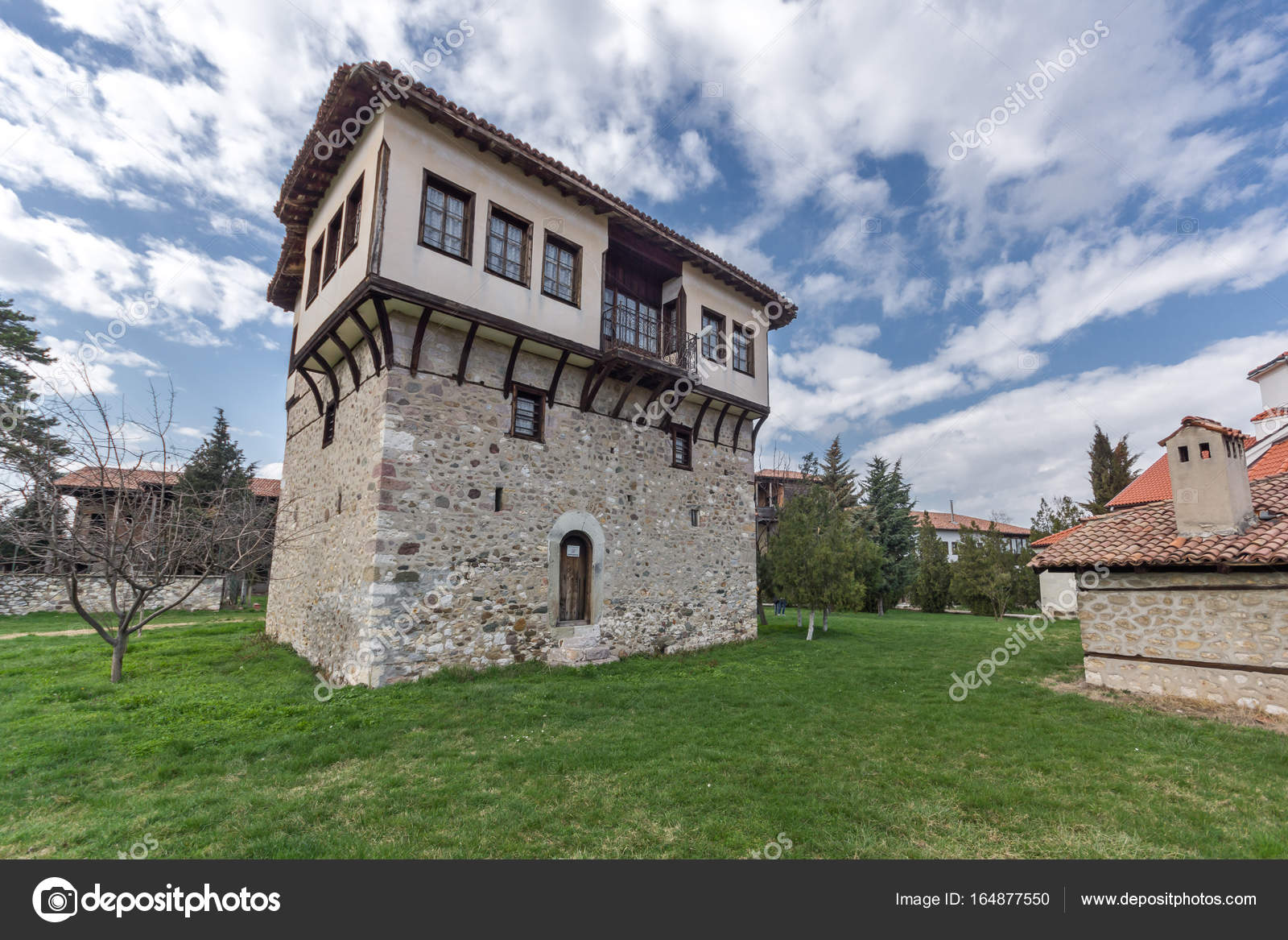 Amazing view of medieval Tower of Angel Voivode in Arapovo Monastery of ...