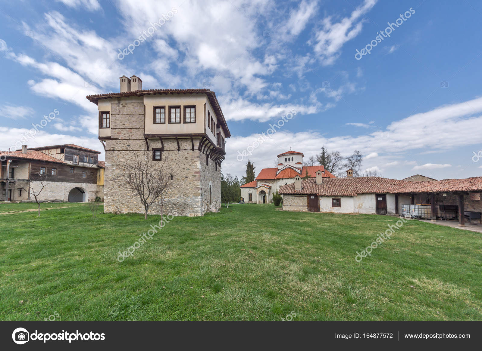 Amazing view of medieval Tower of Angel Voivode in Arapovo Monastery of ...