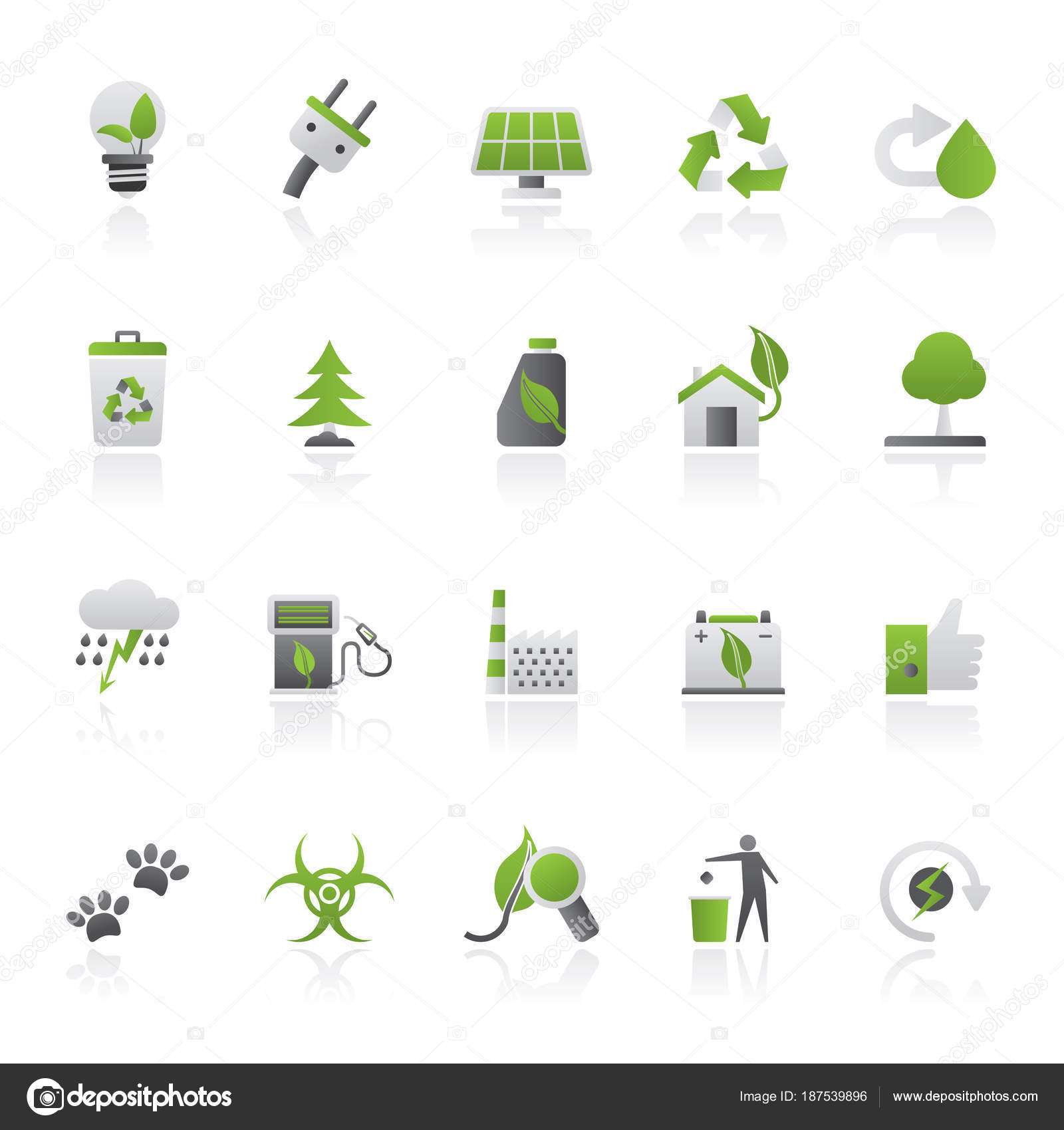 Ecology Environment Nature Icons Vector Icon Set Stock Vector Image by ...