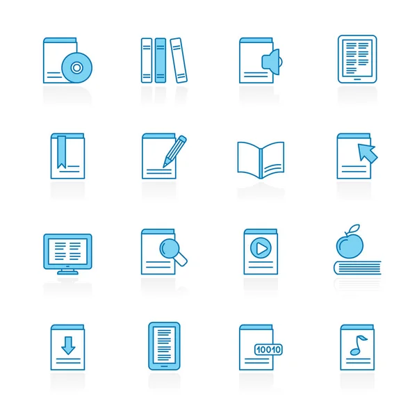 Book Icons // Azure Series Stock Vector Image by ©palsur #13687856