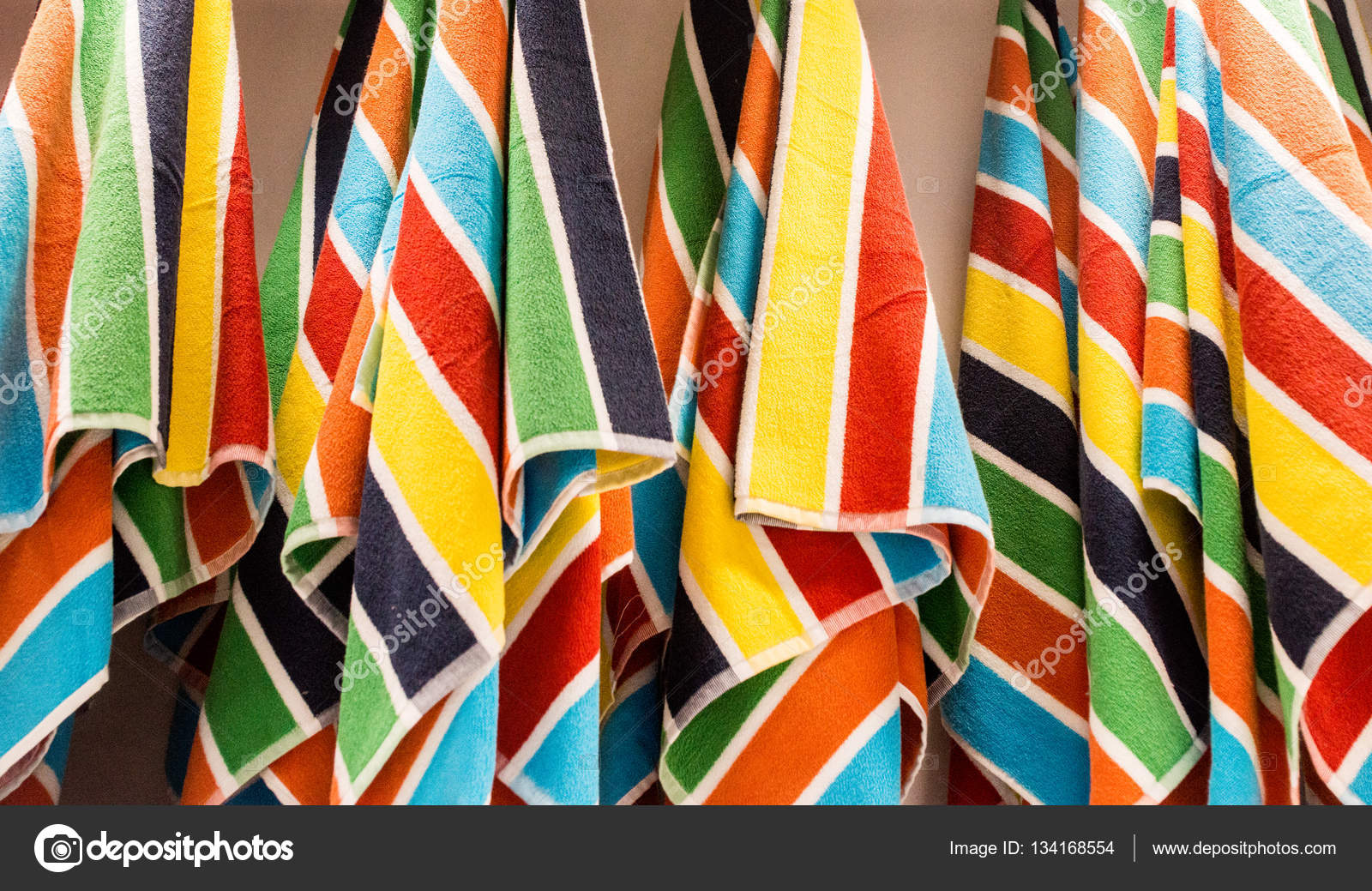 Beach Towels on a Rack — Stock Photo © woodkern #134168554