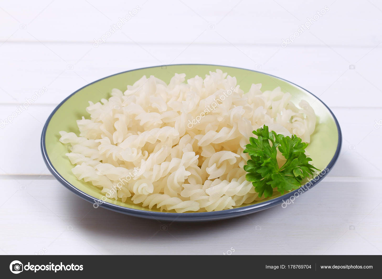 Rice pasta fusilli Stock Photo by ©ajafoto 178769704