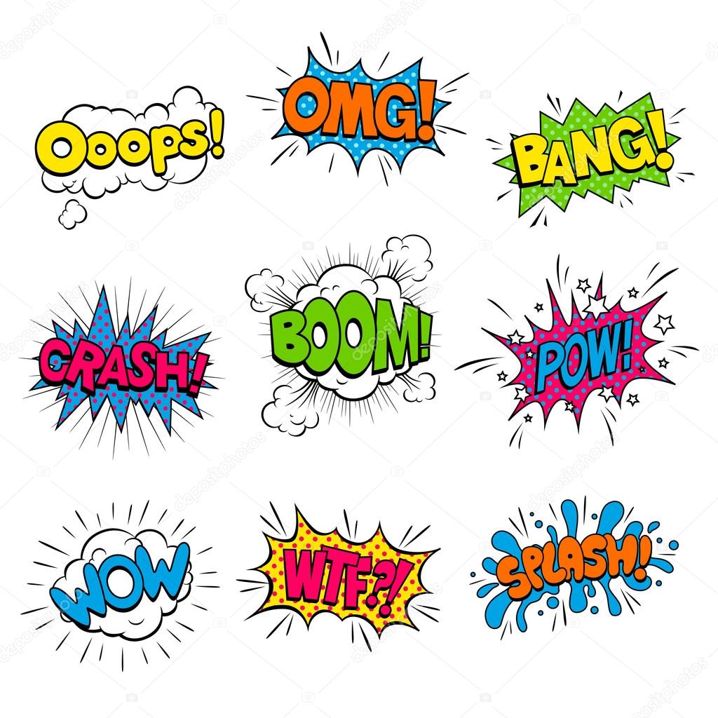 Vector Sound Cartoon Effects Stock Vector Image by ©ramonakaulitzki ...