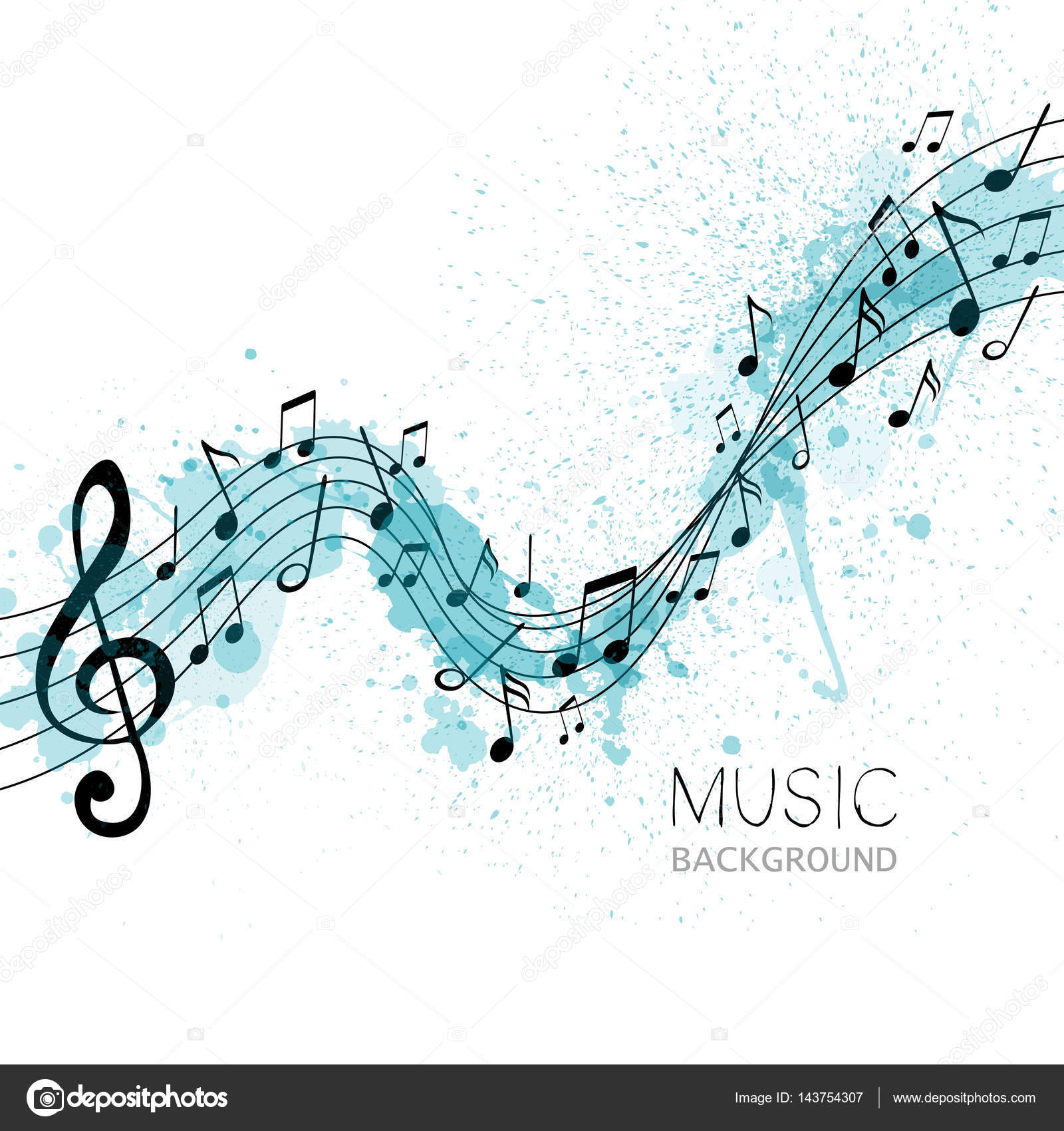 Vector Abstract Music Design Stock Vector by ©ramonakaulitzki 143754307
