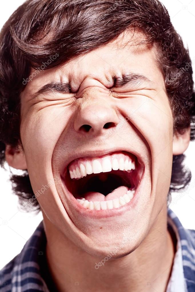 Screaming face closeup — Stock Photo © furtaev #148562961