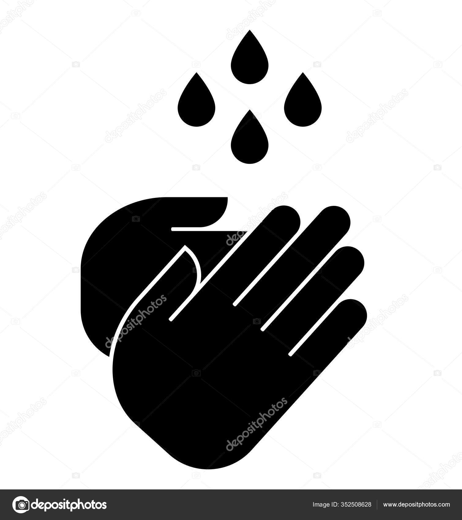 Hand Wash Symbol Vector