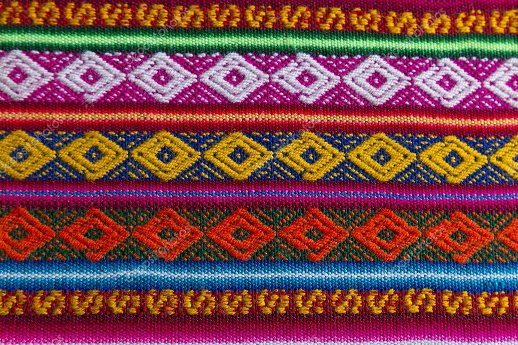 Andean textile in alpaca and sheet wool — Stock Photo © Toniflap #153596280