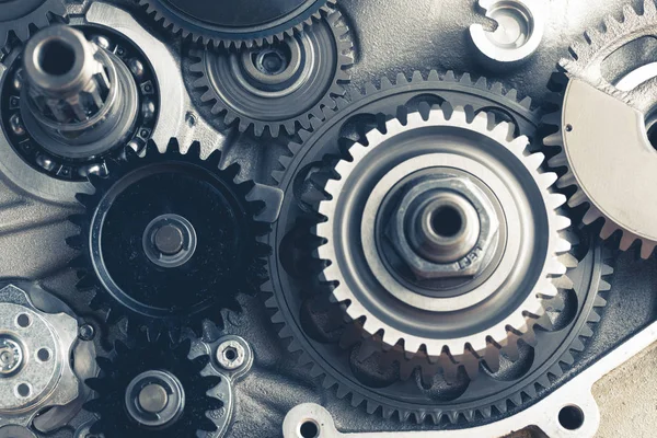 Engine gear wheels, industrial background Stock Photo by ©nikkytok ...