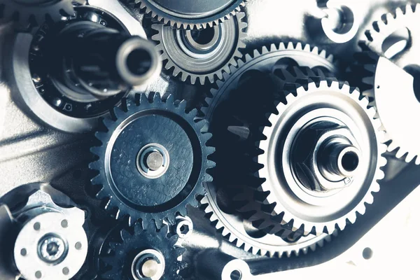 Engine gear wheels, industrial background Stock Photo by ©nikkytok ...