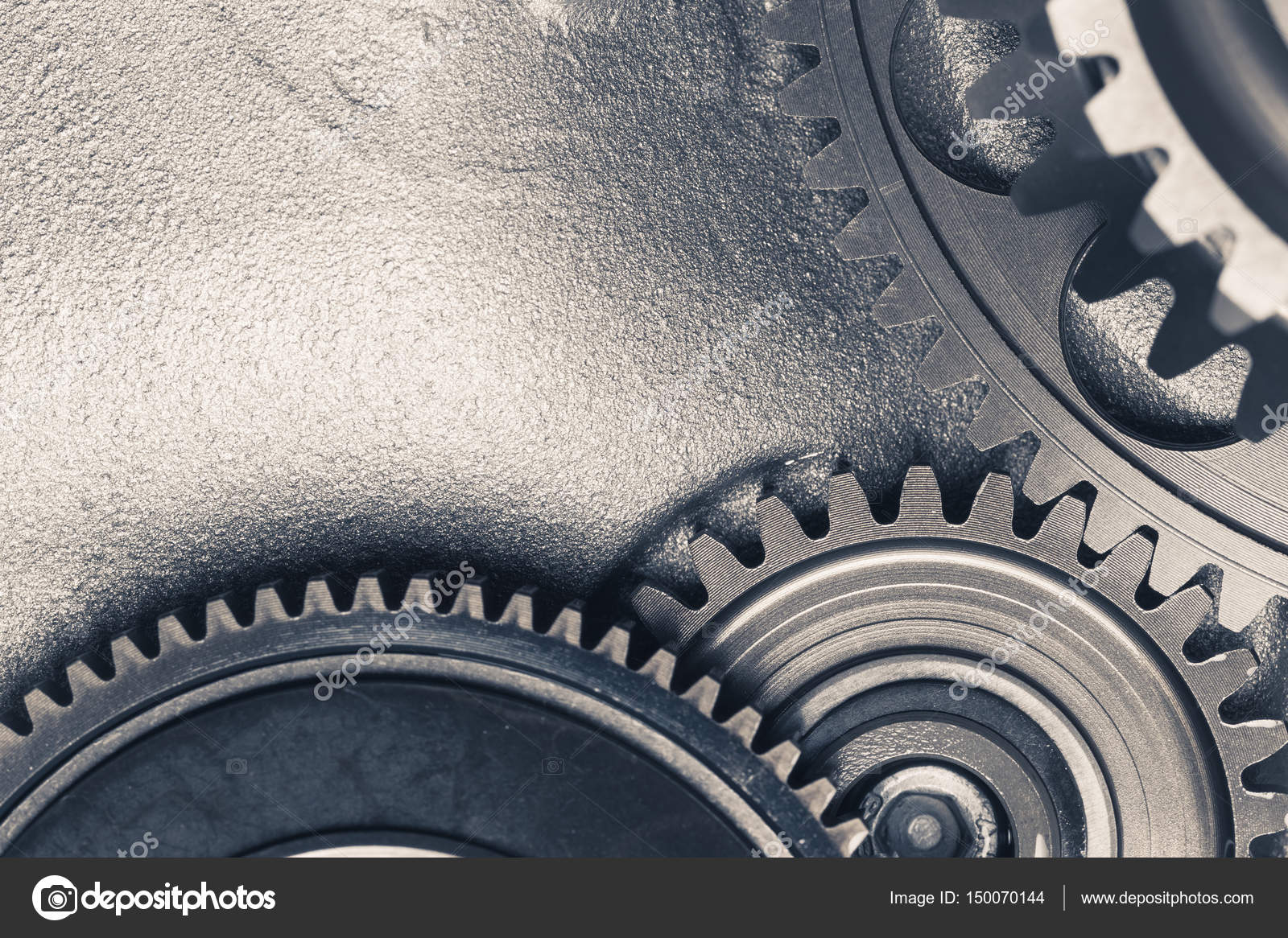 Engine gear wheels, industrial background Stock Photo by ©nikkytok ...
