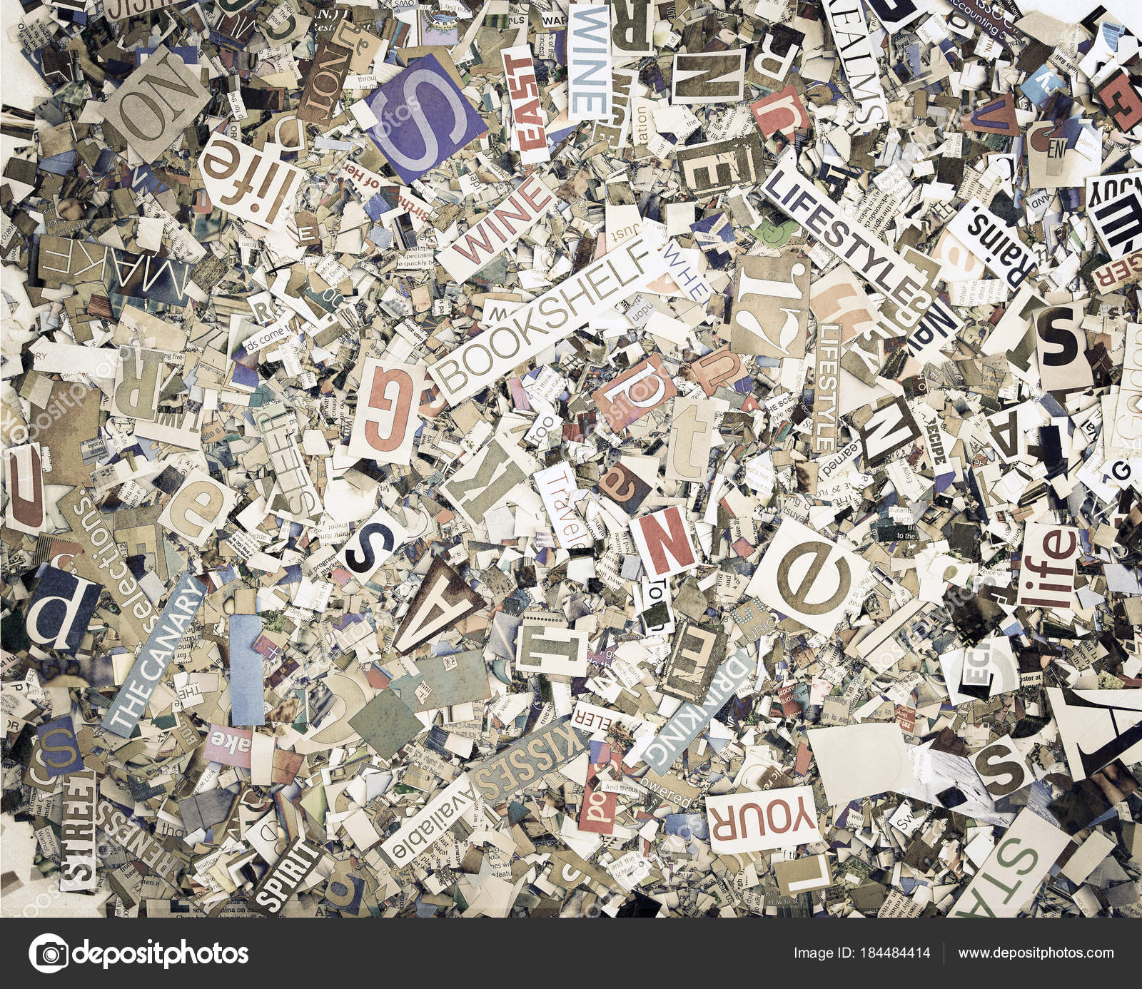 Random Words Collage