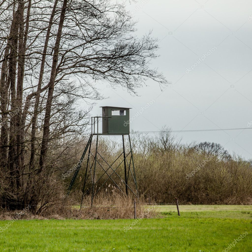 Wildlife observation point. Shooting lodge. Hunters high tower. Stock ... Wildlife observation point. Shooting lodge. Hunters high tower. Stock ...