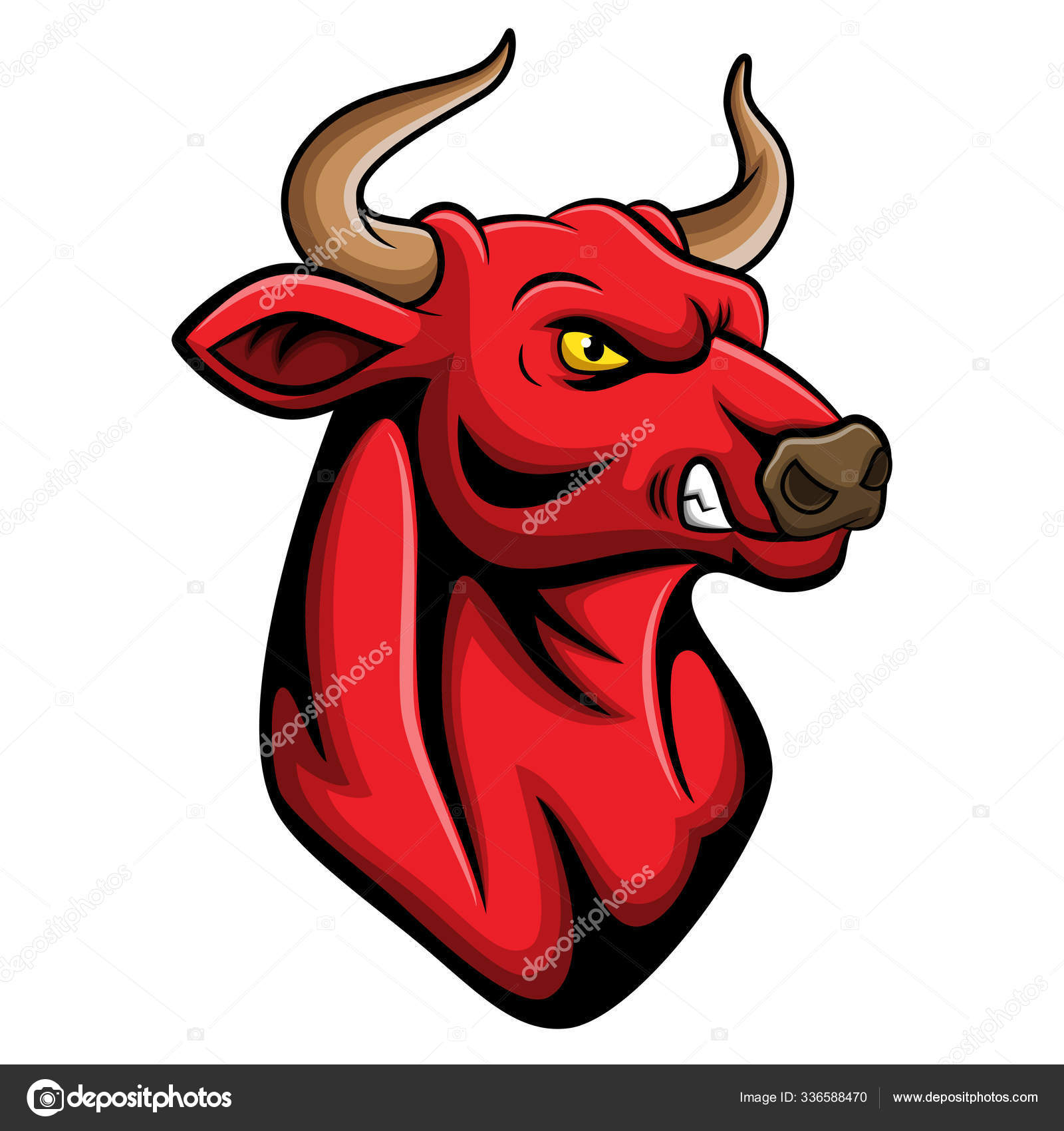 Cara De Toro Enojado