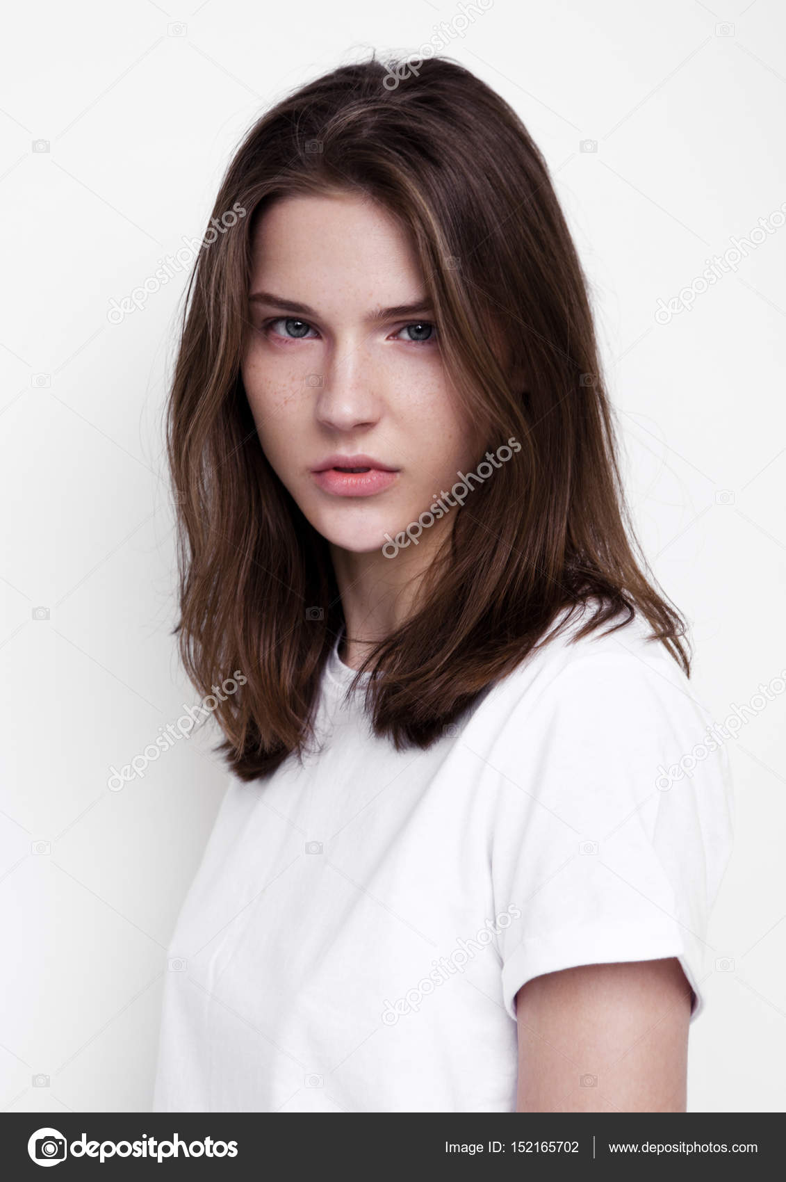 Model test with beautiful fashion model posing Stock Photo by ...
