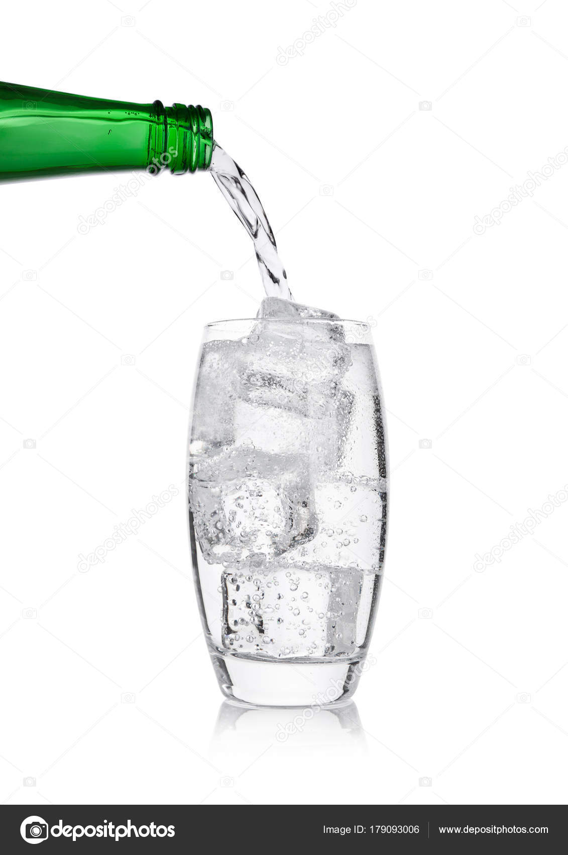 Pouring lemonade soda drink from bottle to glass — Stock Photo ...