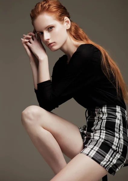 Model test with young beautiful fashion model - Stock Image - Everypixel