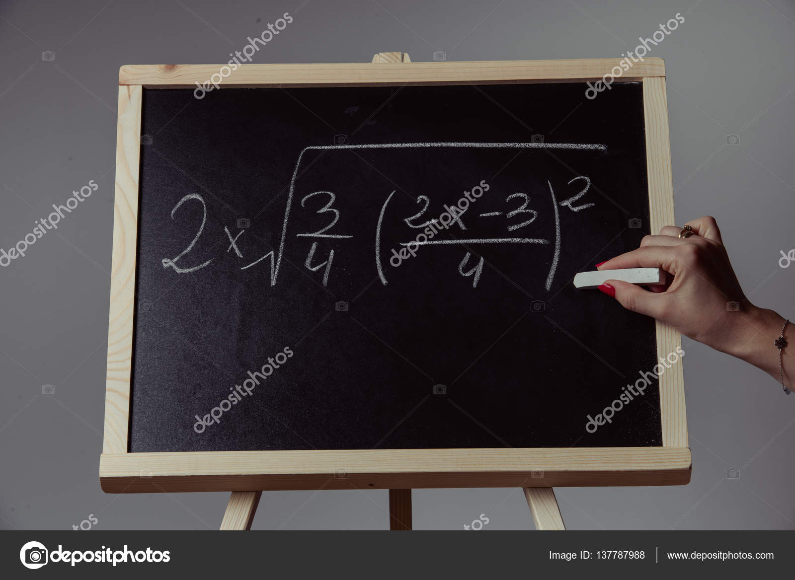 Math exercise on chalkboard Stock Photo by ©masterwilu 137787988