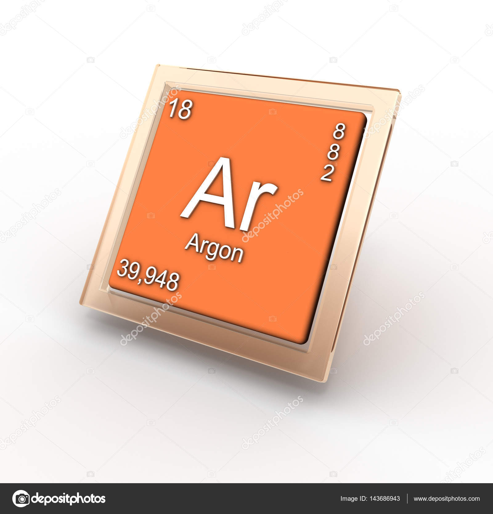 Argon chemical element sign — Stock Photo © Ola-Ola #143686943