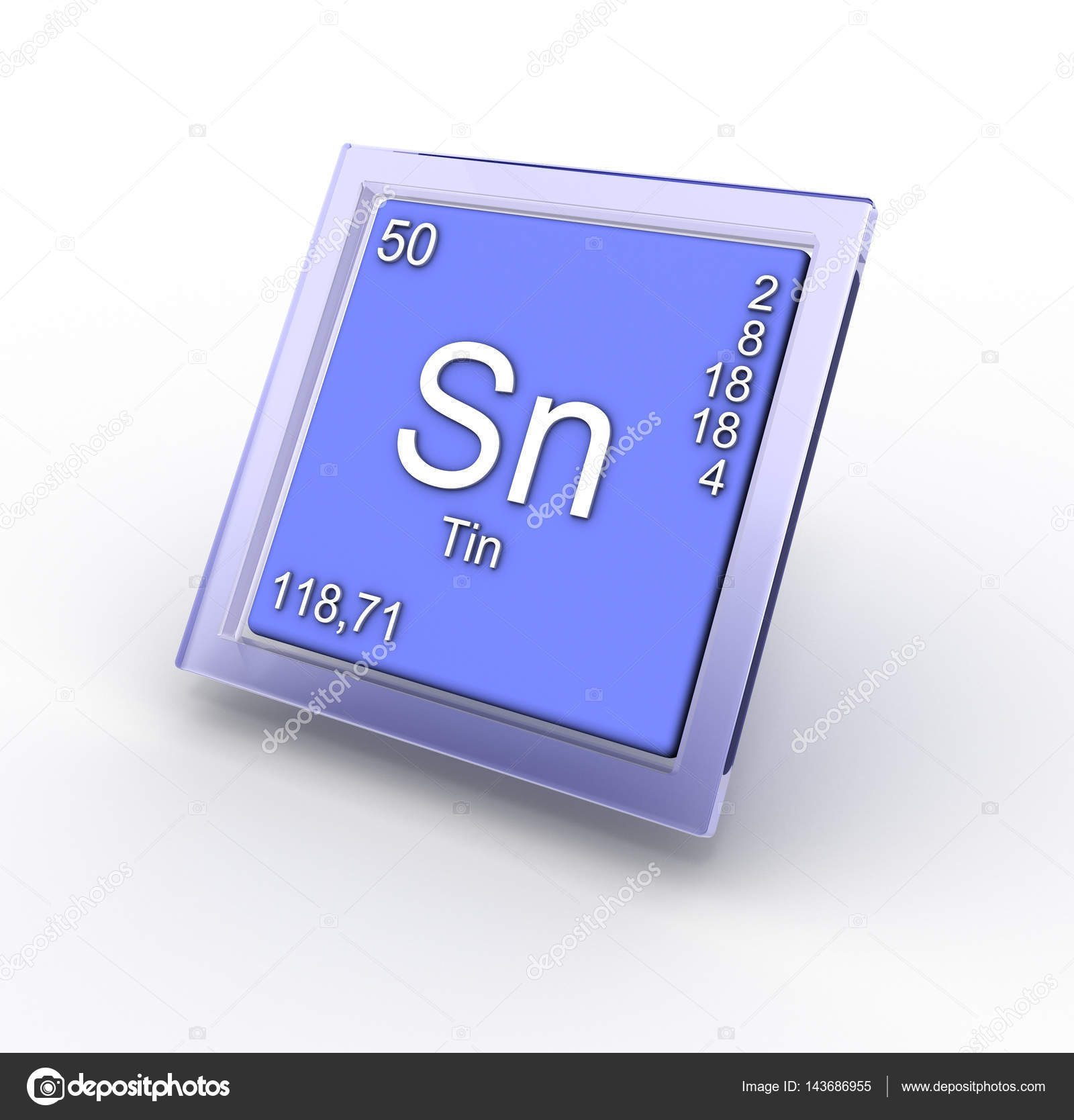 Tin Chemical Element Of The Periodic Table With Symbol Sn Stock Photo ...