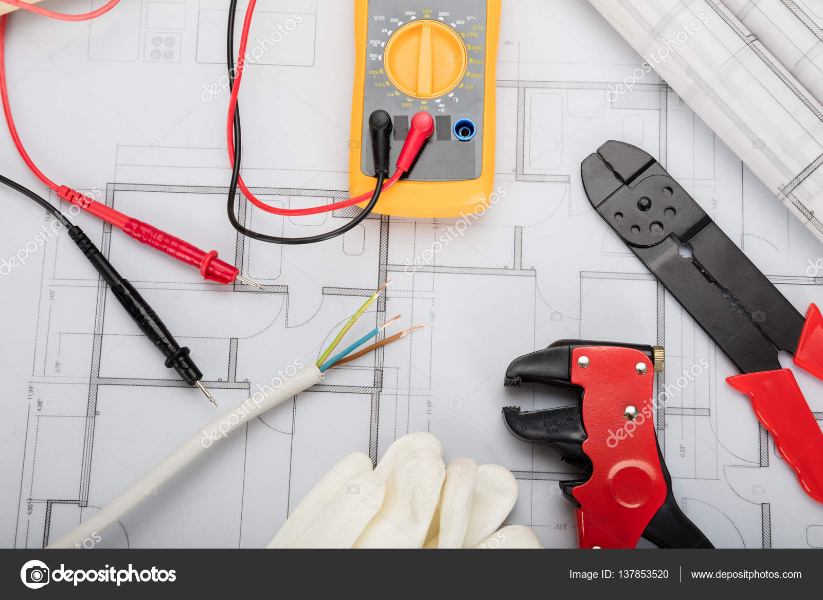 Electrical Components Arranged On Plans — Stock Photo © AndreyPopov ...