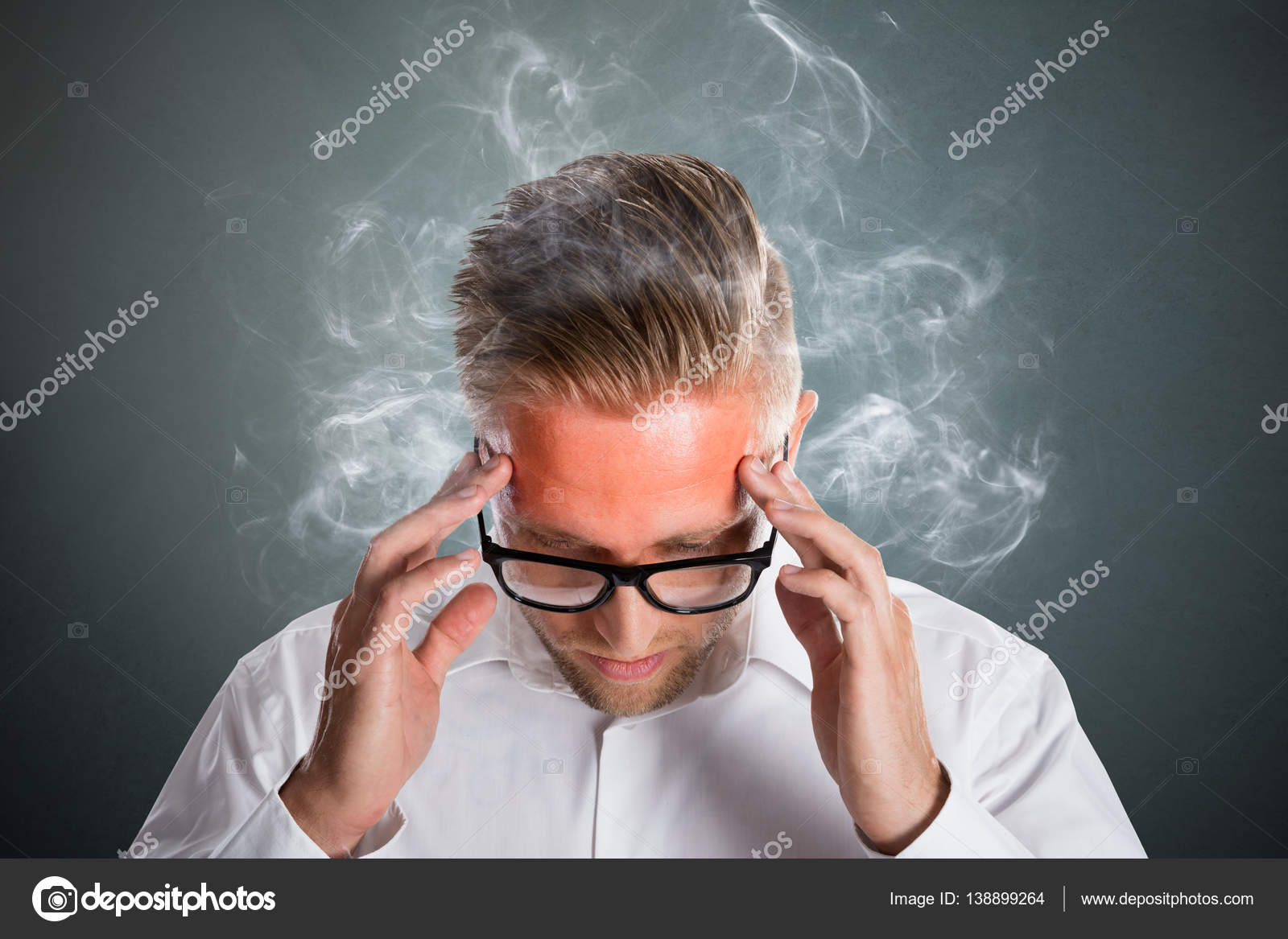 Angry Man With Smoke — Stock Photo © AndreyPopov #138899264