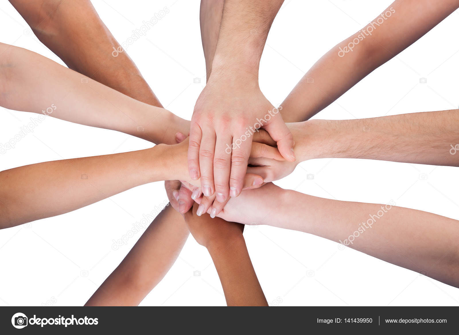 Hands Stacked Together — Stock Photo © AndreyPopov #141439950