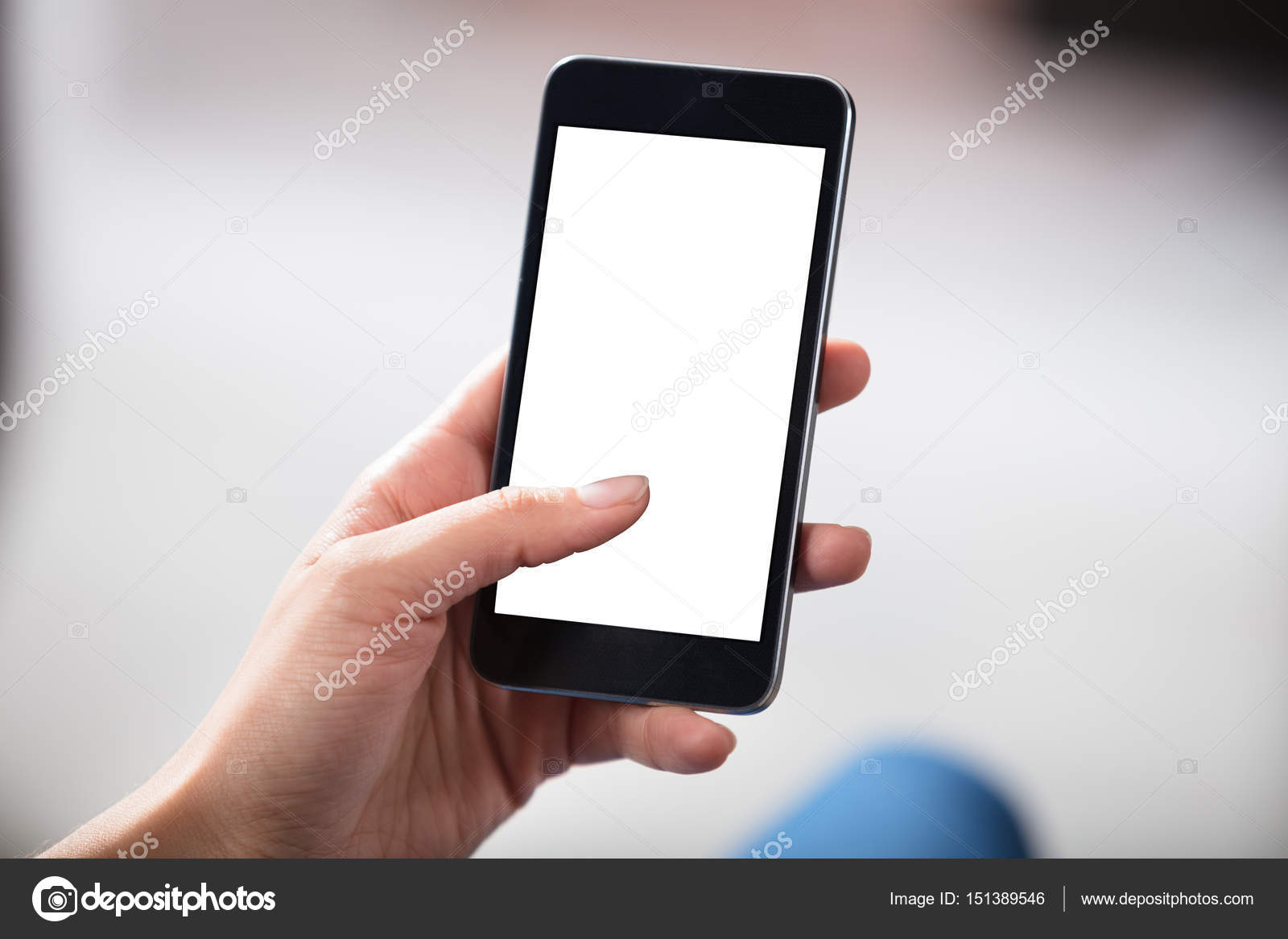 Woman Holding Cell Phone — Stock Photo © AndreyPopov #151389546 Woman Holding Cell Phone — Stock Photo © AndreyPopov #151389546