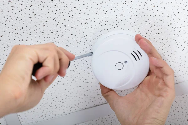 Fire alarm installation Stock Photos, Royalty Free Fire alarm ...