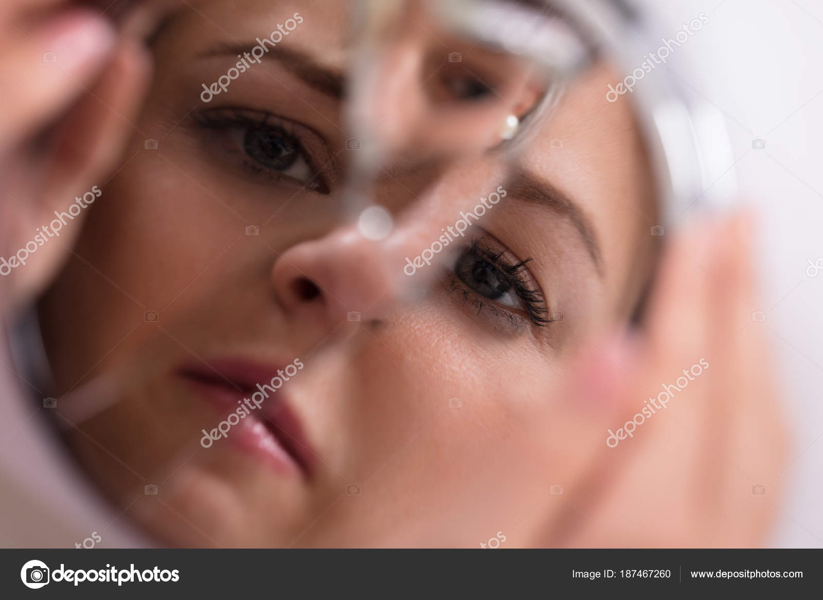 Broken Mirror Reflection Face