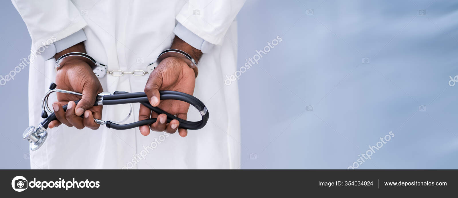 Close Doctor Hands Stethoscope Handcuffs Stock Photo by ©AndreyPopov ...