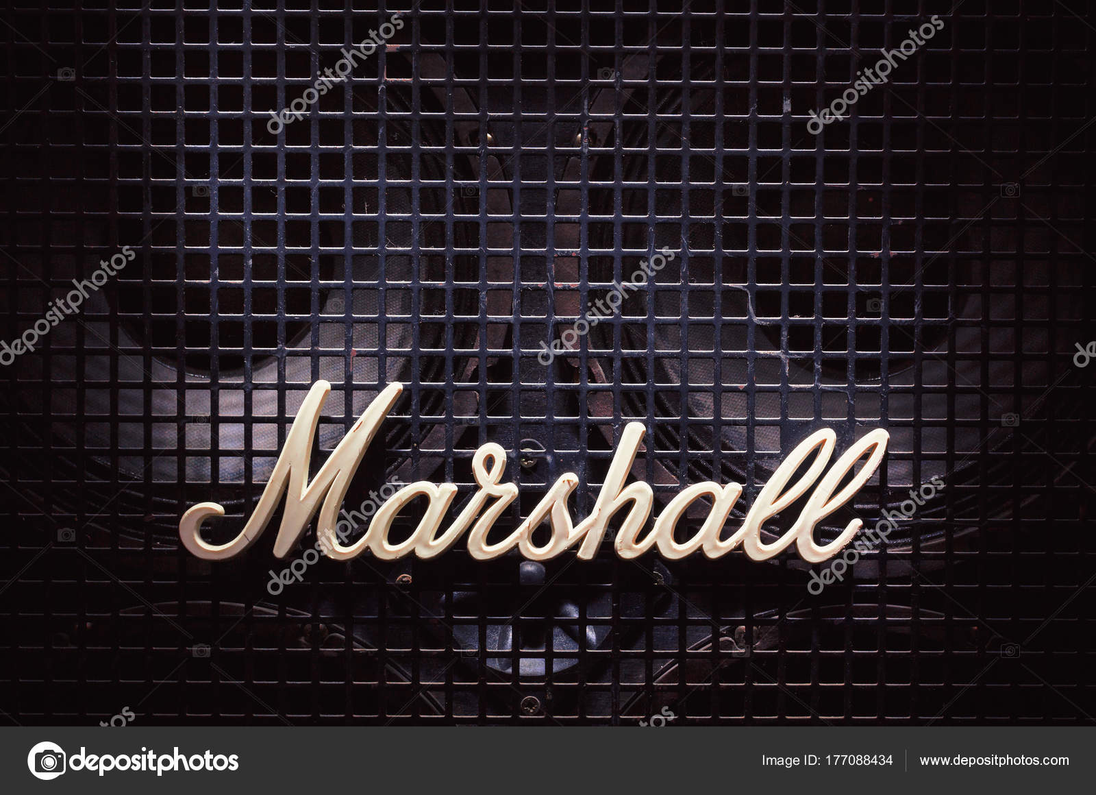 Marshall Logo on Bass Speaker — Stock Editorial Photo © krsmanovic ...