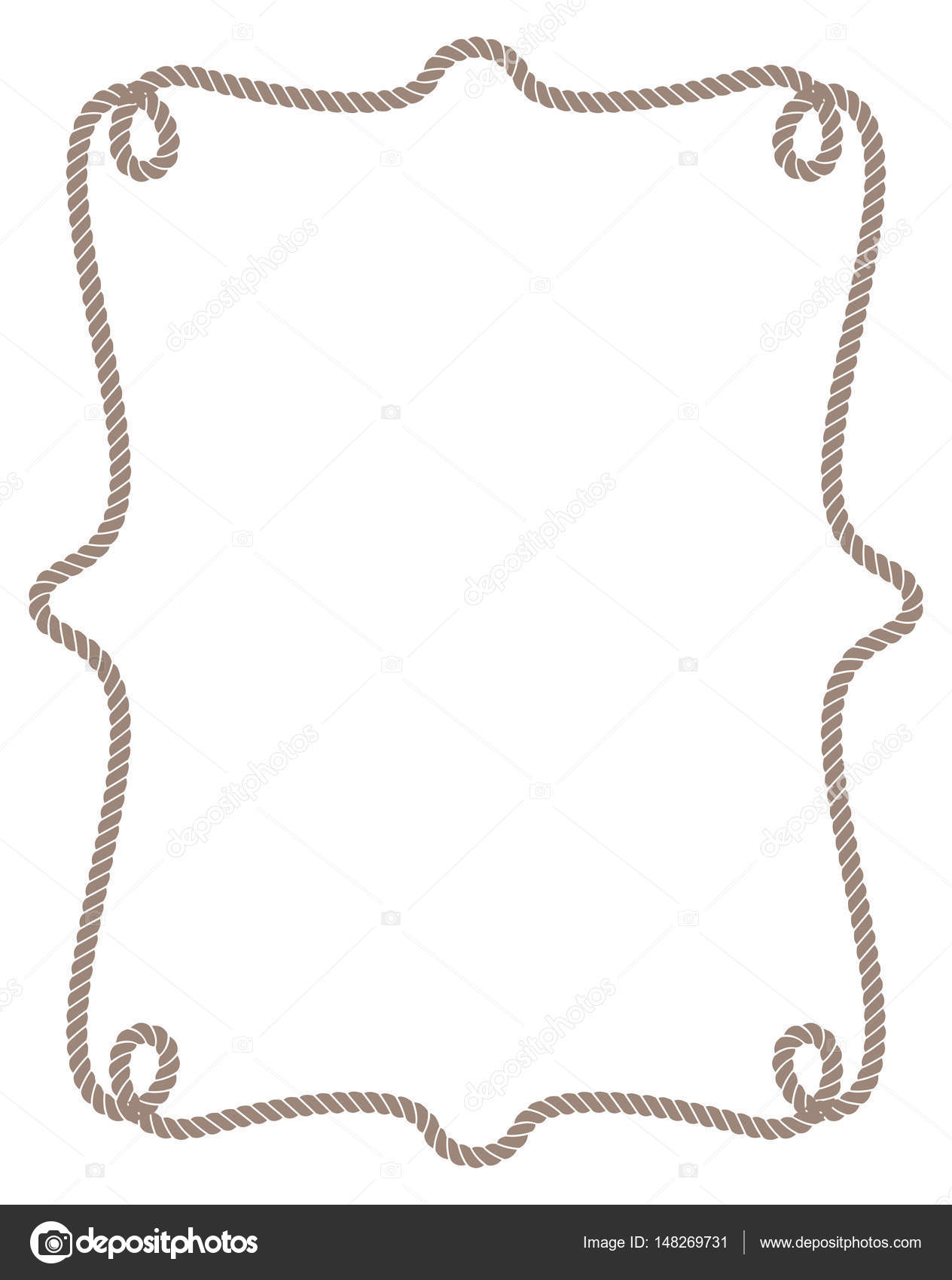 Vintage rope frame — Stock Vector © mhatzapa #148269731