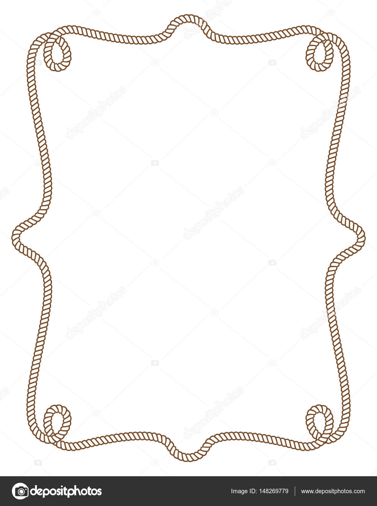 Vintage rope frame Stock Vector by ©mhatzapa 148269779
