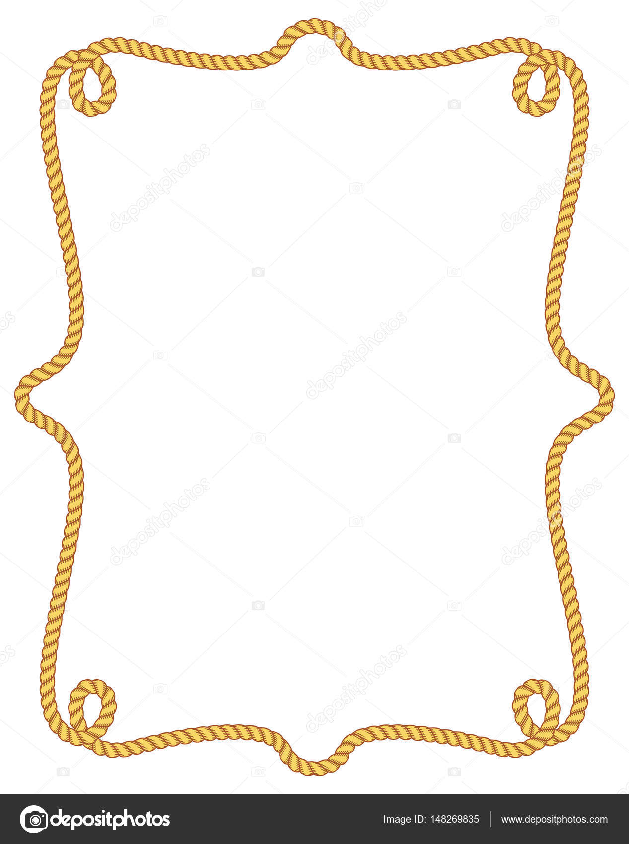 Vintage rope frame ⬇ Vector Image by © mhatzapa | Vector Stock 148269835