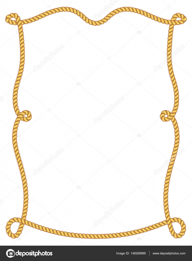 Vintage rope frame ⬇ Vector Image by © mhatzapa | Vector Stock 148269889