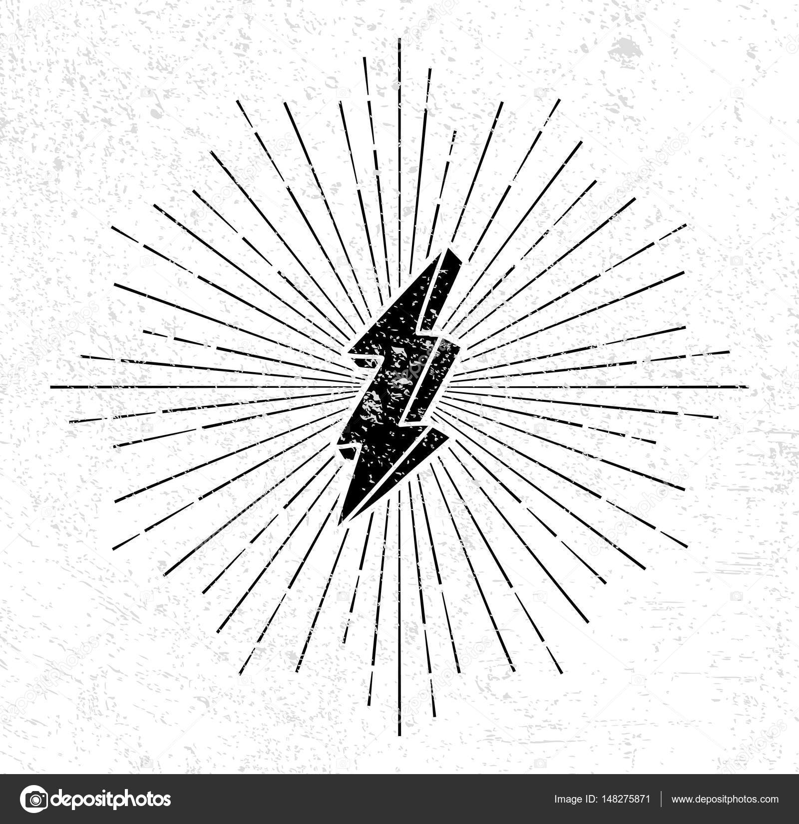 Vintage thunder symbol Stock Vector Image by ©mhatzapa #148275871