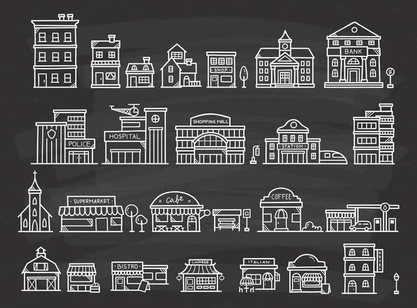 City skylines in doodle style — Stock Vector © mhatzapa #38230065