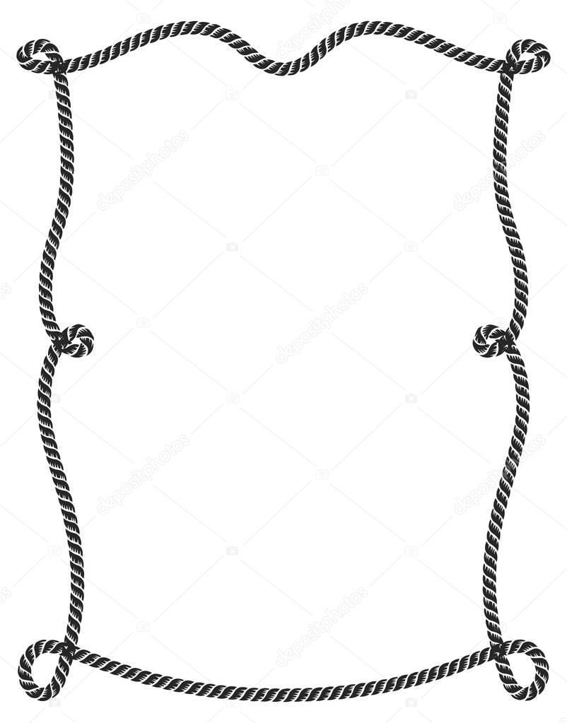 Vintage rope frame — Stock Vector © mhatzapa #148270085