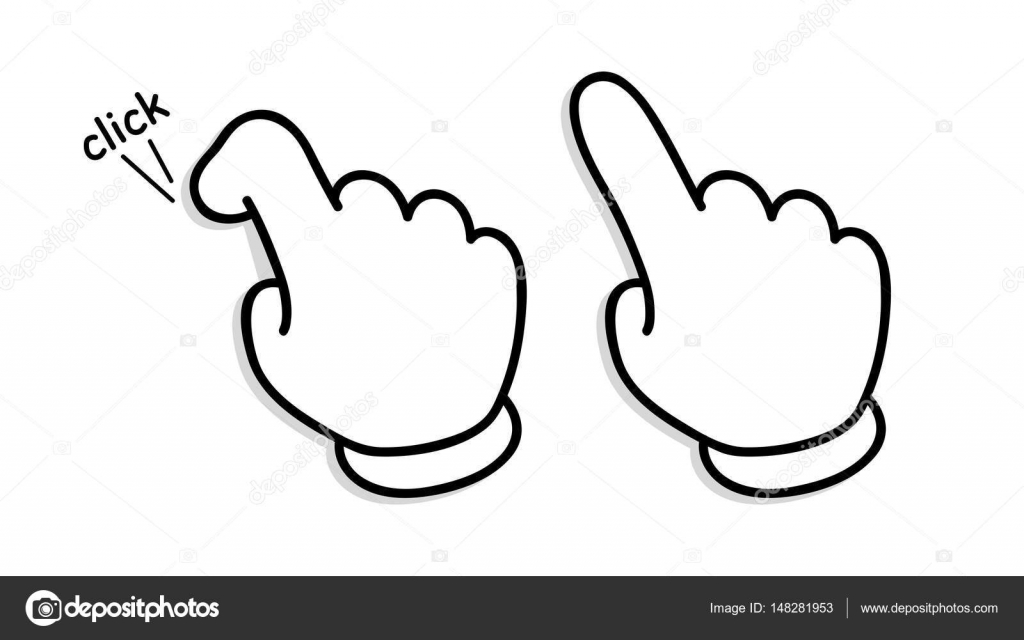Cartoon hand cursor isolated Stock Vector by ©mhatzapa 148281953