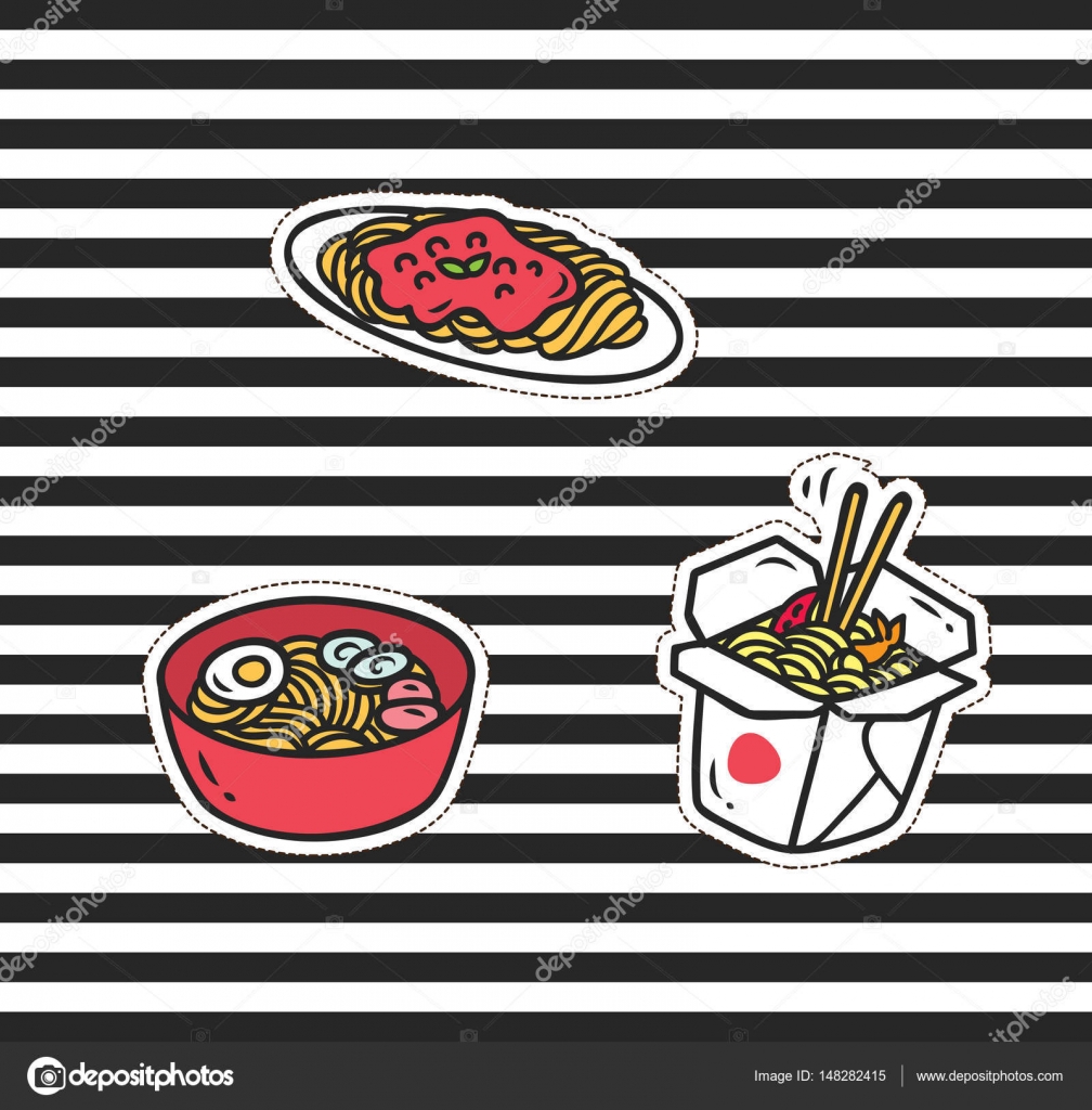 Cute cartoon patch collection Stock Vector by ©mhatzapa 148282415