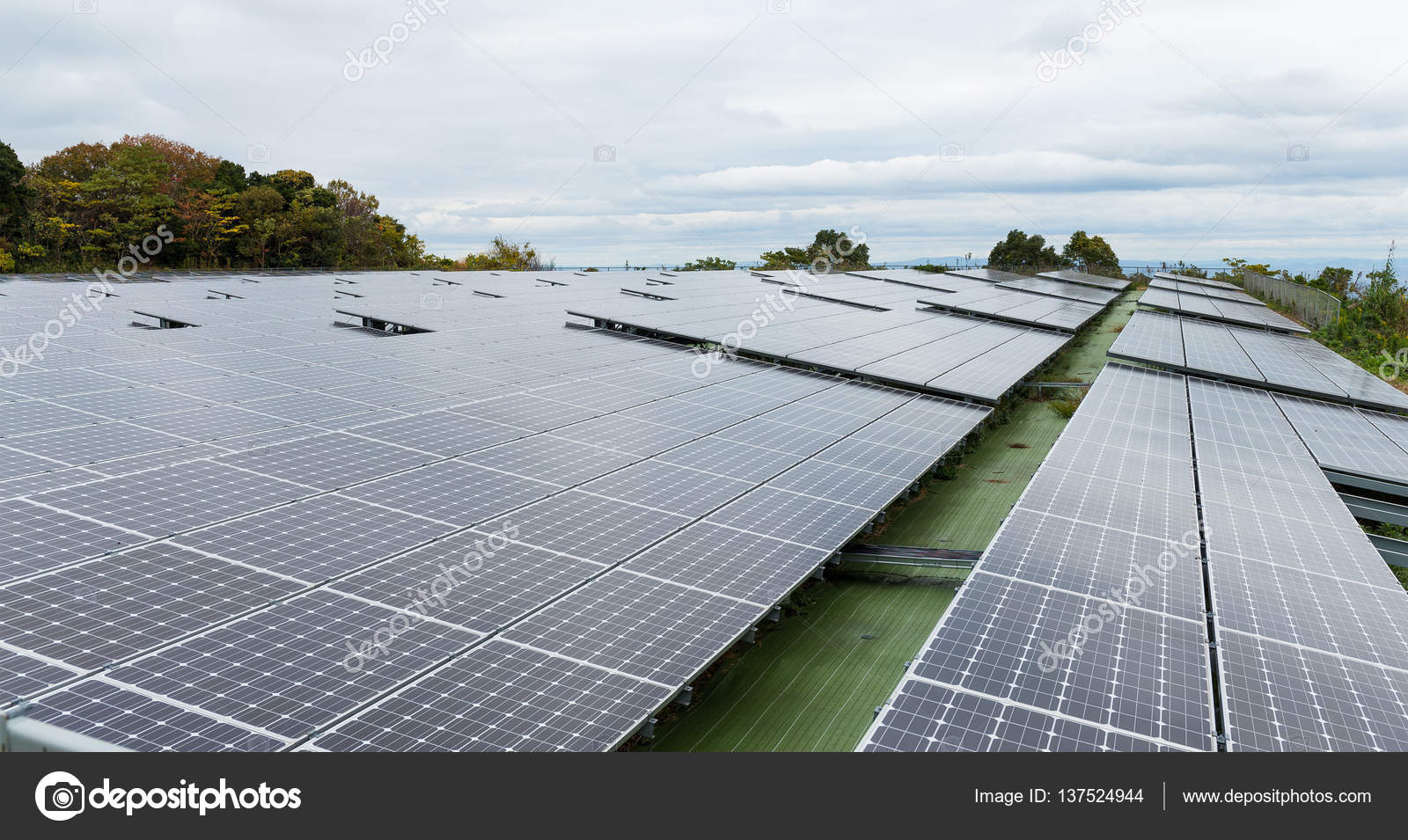 Solar power panel station — Stock Photo © leungchopan #137524944