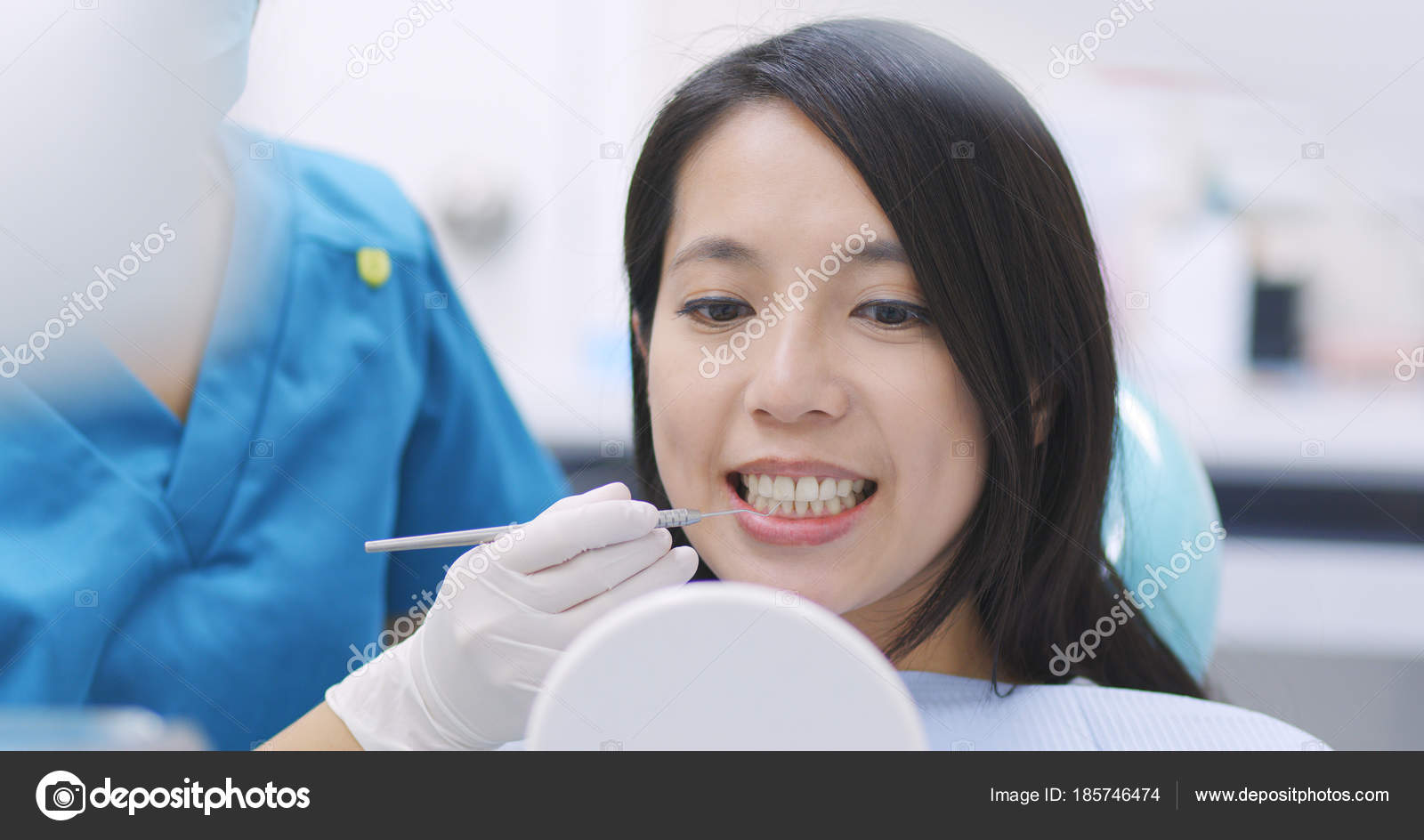 Woman Inspection Teeth Dentistry Stock Photo by ©leungchopan 185746474
