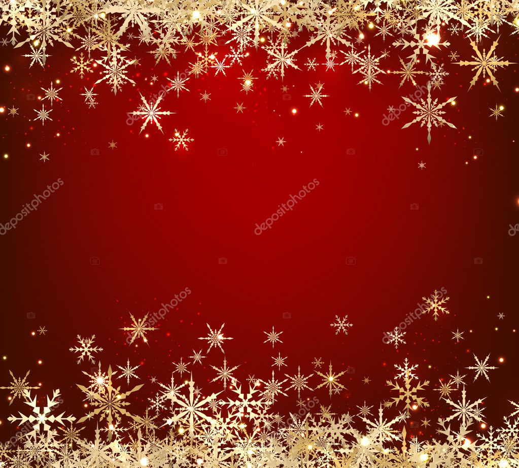 Red winter with snowflakes Stock Vector by ©Maxborovkov 127166160