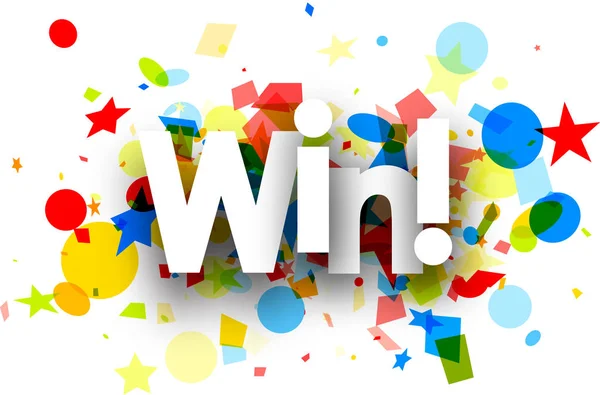 You Win Poster Spectrum Brush Strokes White Background Colorful ...